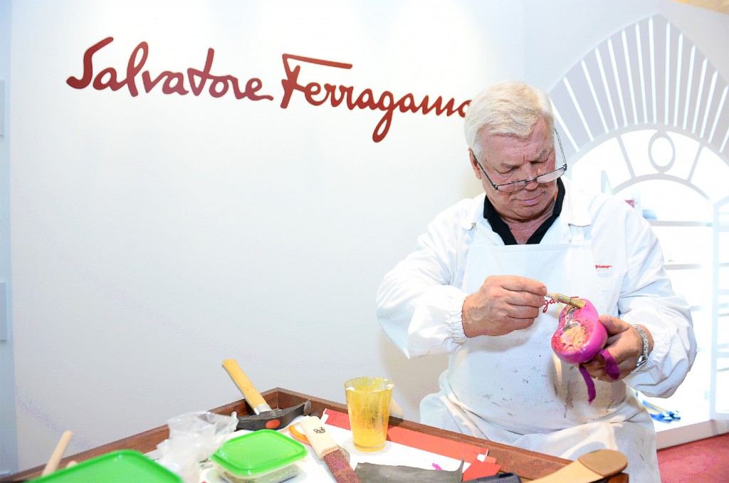 Salvatore Ferragamo Presented Shoe Making Demonstration Live in ...