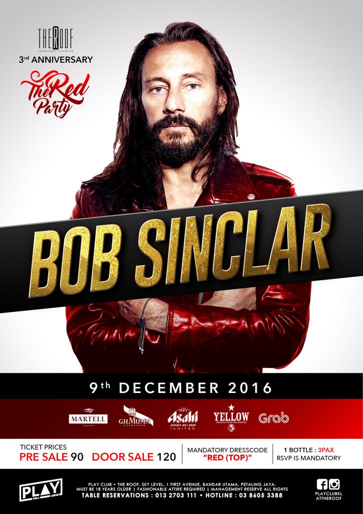 Legendary Bob Sinclar Will Be Making His Way To Play Club KL | Pamper.My